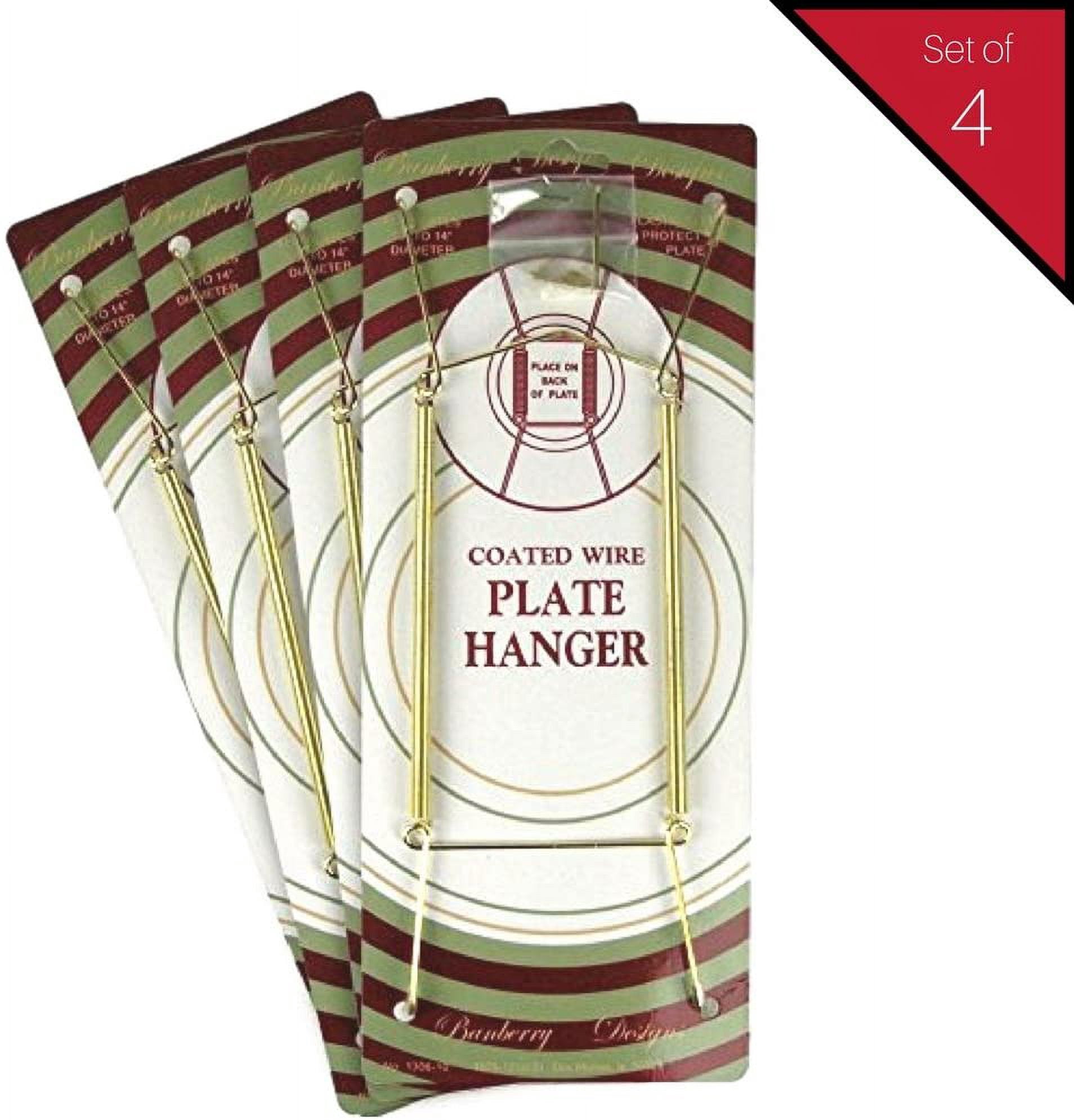 PYYAN-Brass Vinyl Coated Plate Hangers - 10 to 14 Inch - Set of 4 Pcs ...