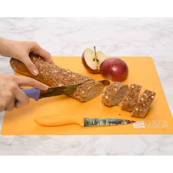 PYYAN-Chef's Vision Flexible Cutting Mats - Set of 6 Non-Slip, Color ...