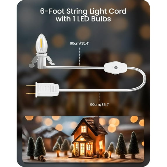 PYYAN-Christmas Village Lights, Decoration String Lights, Warm White ...