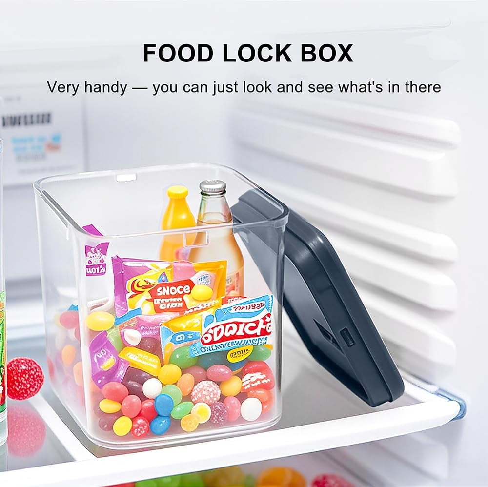 PYYAN-Clear Lockable Storage Box for Medicine Safe,Food Jar,Snacks ...