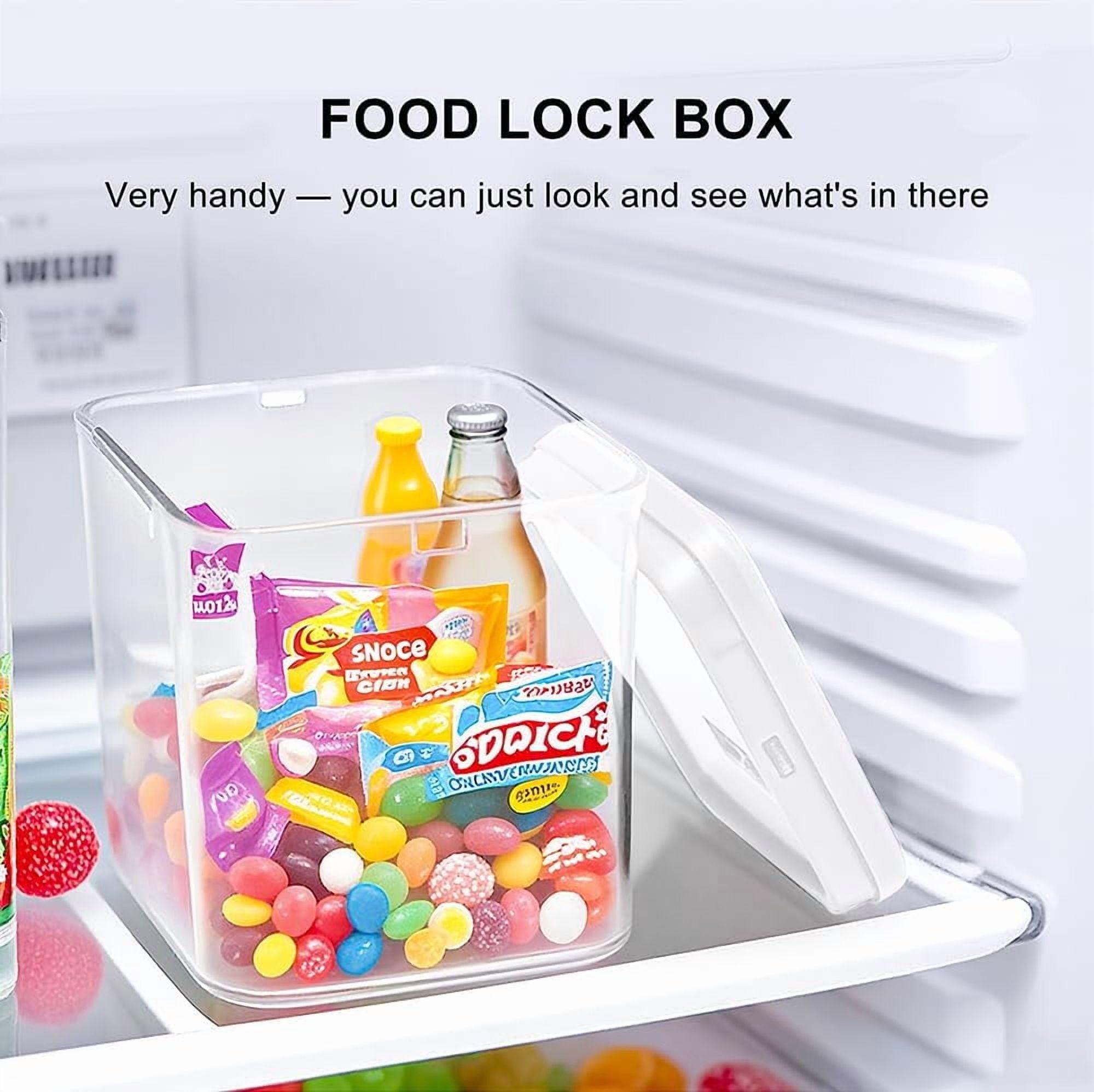 PYYAN-Clear Lockable Storage Box for Medicine Safe,Food Jar,Snacks ...