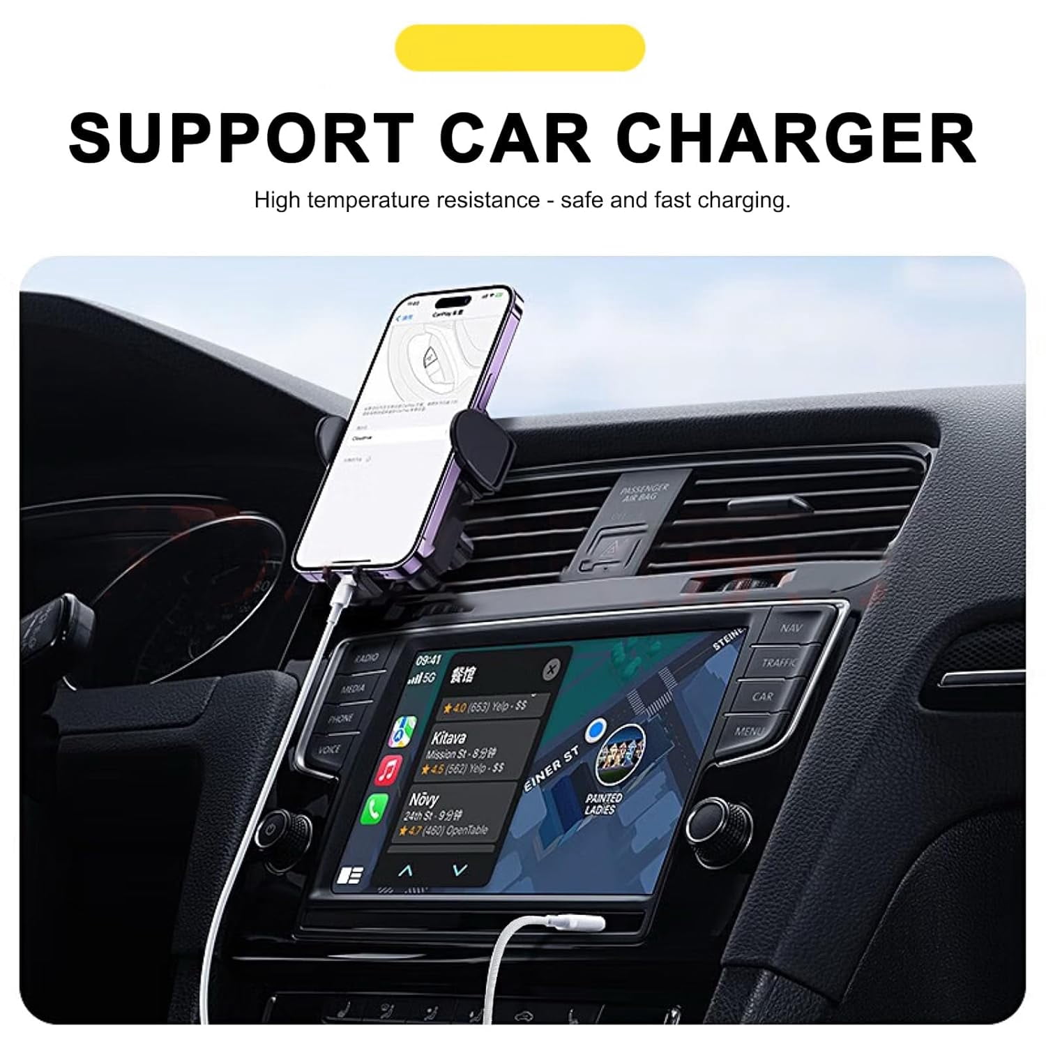 PYYAN-Compatible Car Carplay Cable for Apple 60W USB-C Woven Charger ...