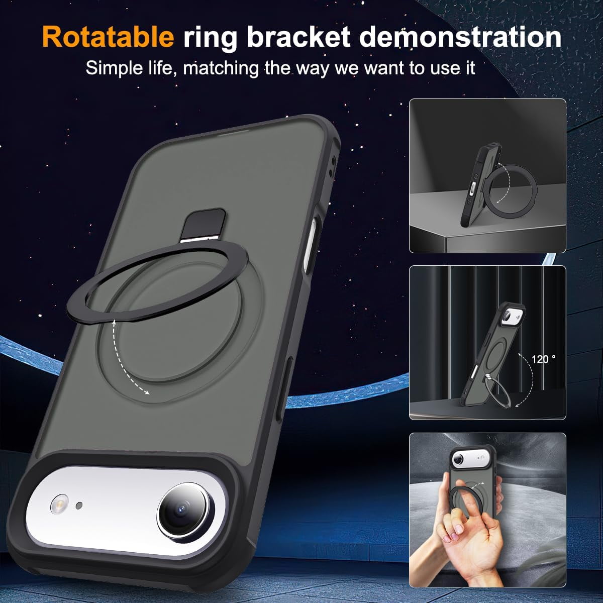 PYYAN-Compatible with iPhone 17 Air Case with Invisible Magnetic O-Ring ...