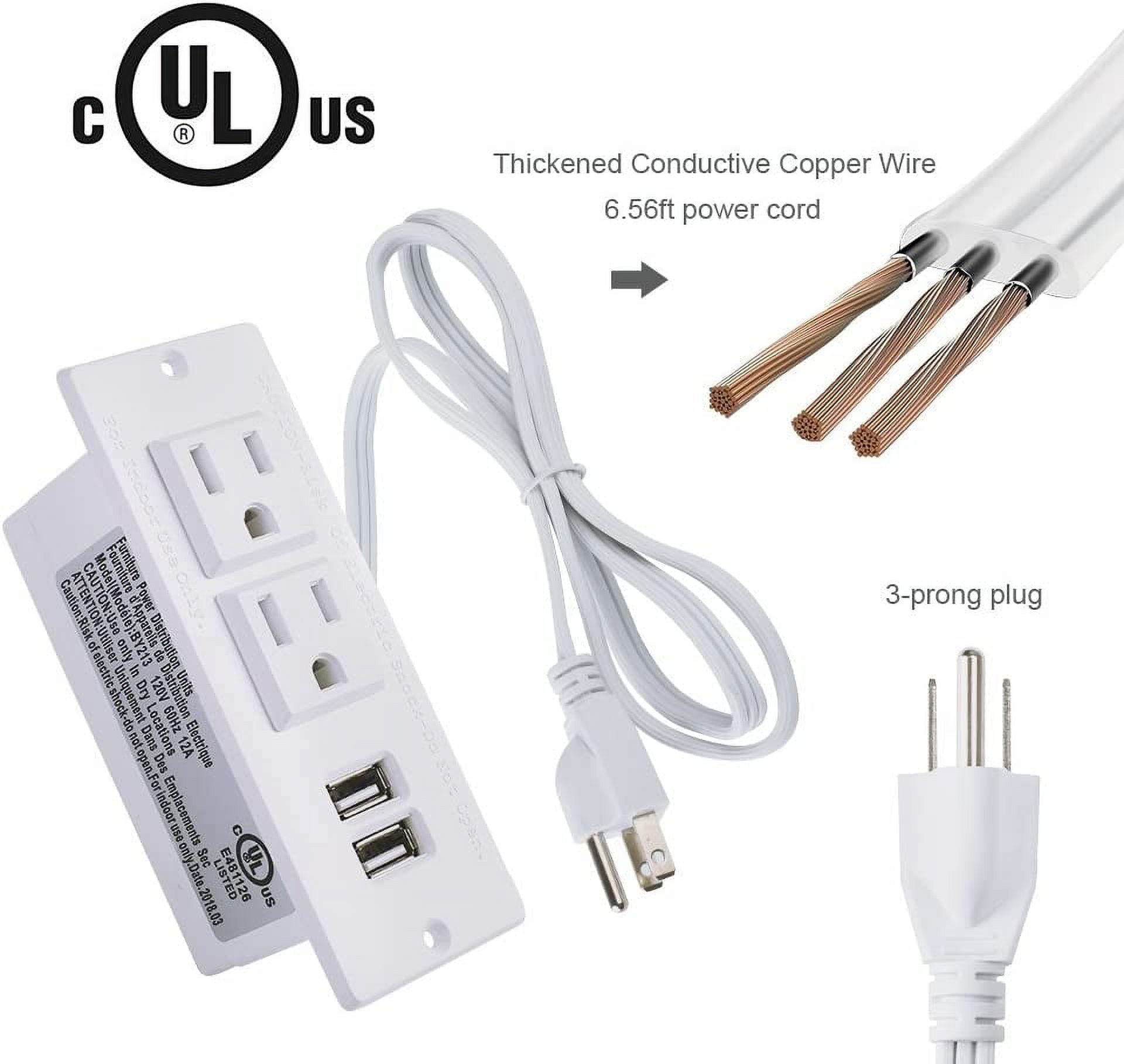 PYYAN-Conference Recessed Power Strip Socket with USB Ports,Table Power ...