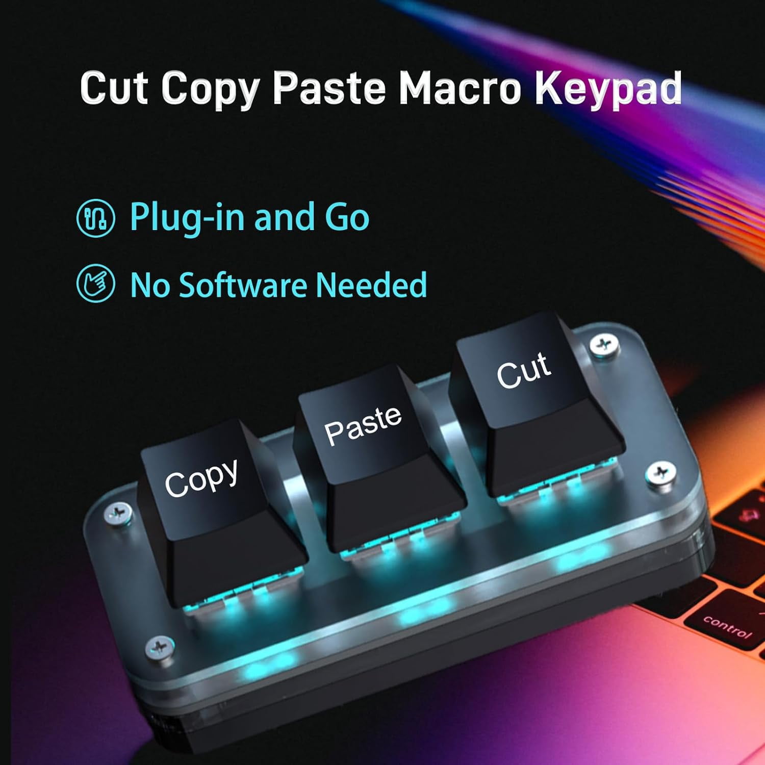 PYYAN-Copy Keyboard, Cut Copy Paste Keypad, One Handed Macro Keypad ...
