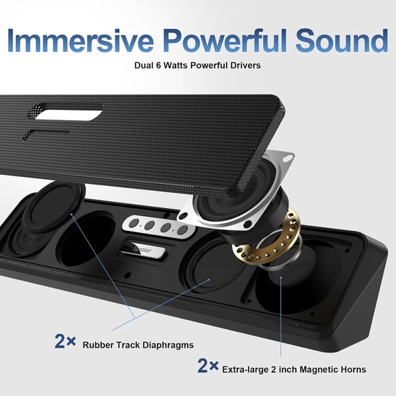 PYYAN-Computer Speakers for Desktop Laptop Tablet, Wired USB Mini Sound ...