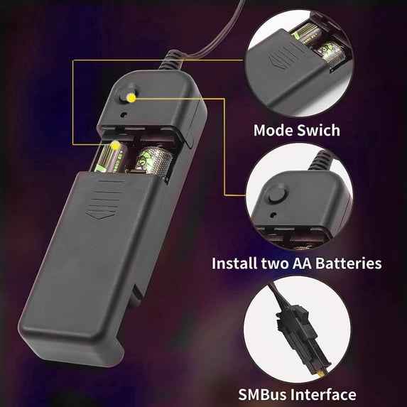 PYYAN-El Wire Battery Box with 2-Pin Plug, 5X Replacement Power Pack ...