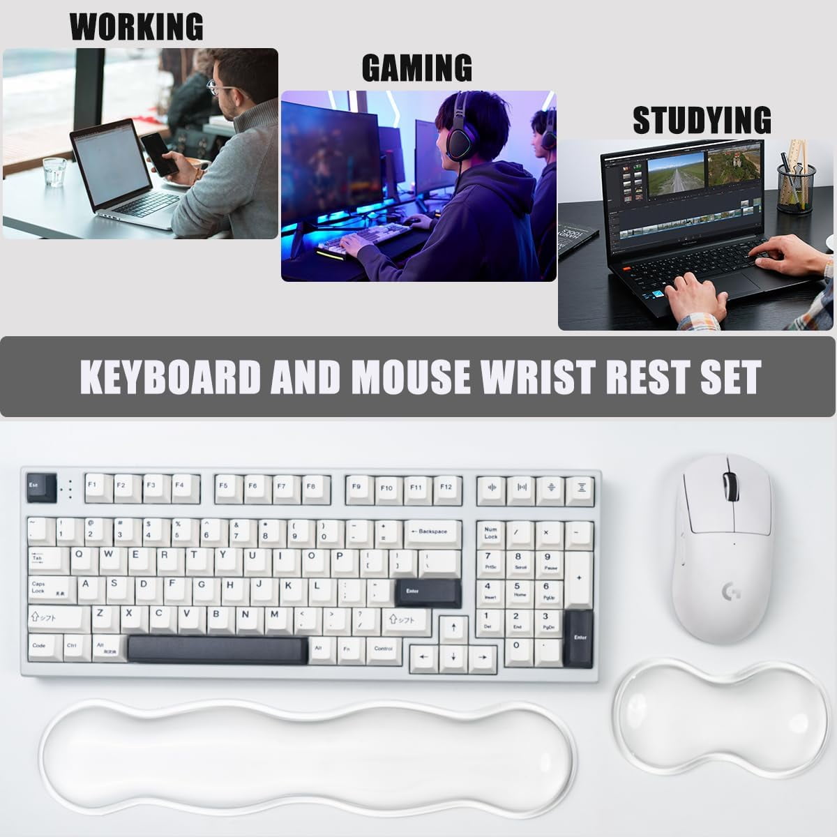 PYYAN-Ergonomic Silicone Gel Keyboard and Mouse Wrist Rest Set \u2013 ...