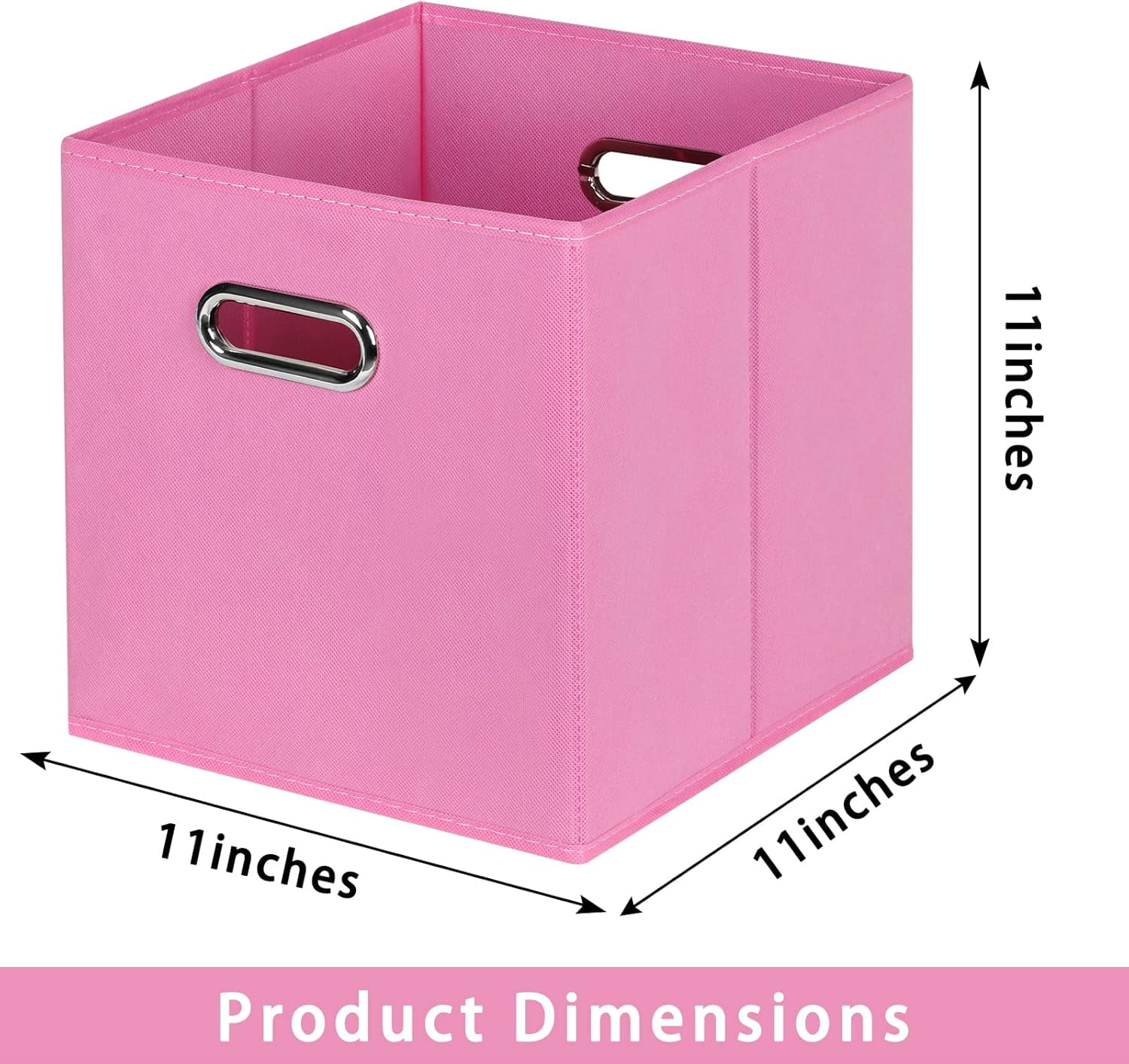 PYYAN-Fabric storage bins Cubes, Fabric Cube Organizer with Handle ...