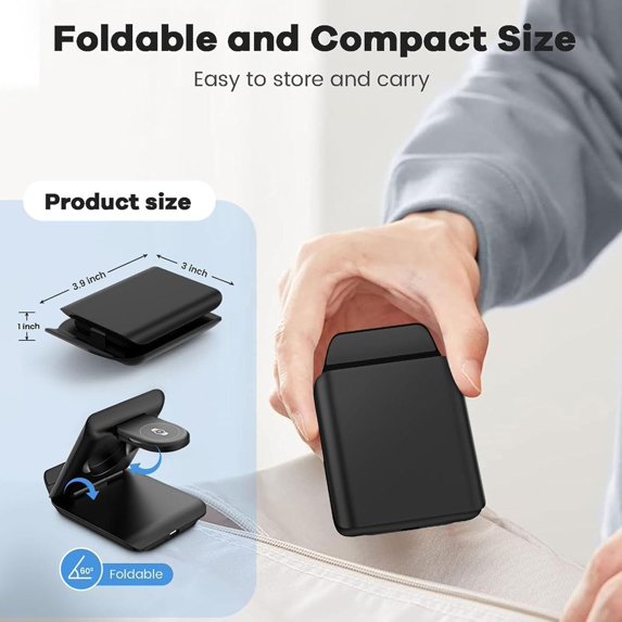 PYYAN-Fast Wireless Charger for Samsung z Flip - 2 in 1 Foldable Travel ...