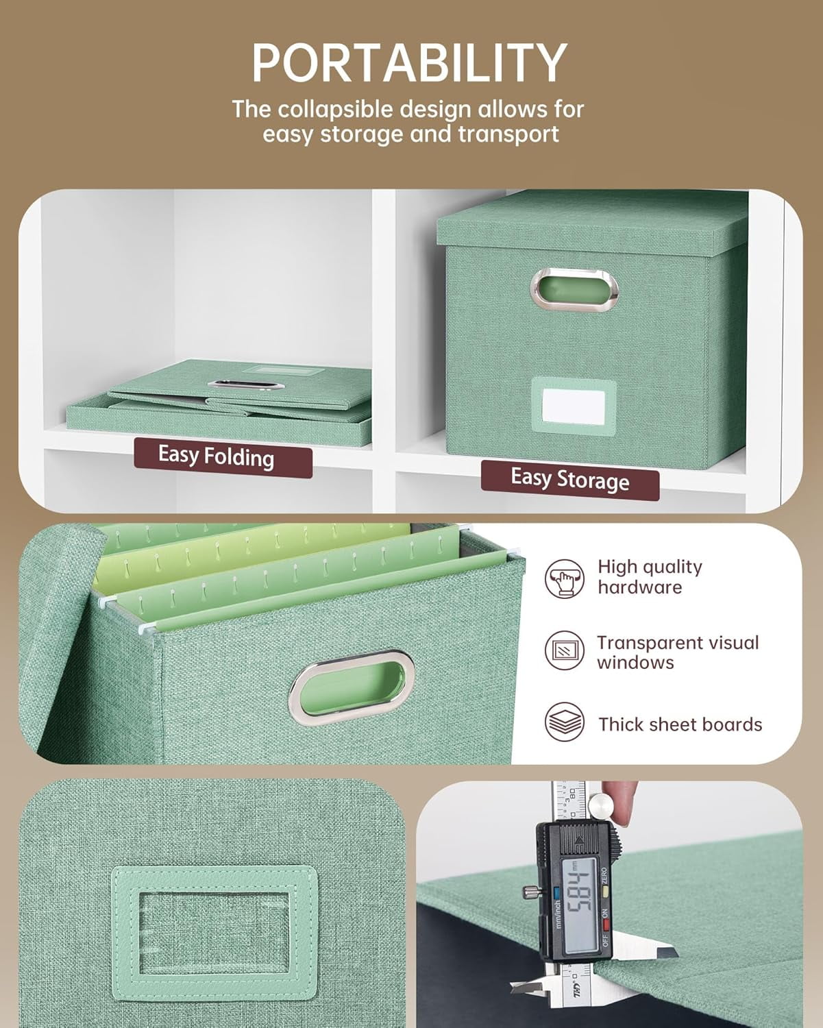 PYYAN-File Organizer, File Box, File Cabinet for Letter File Folder ...
