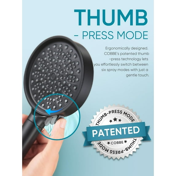PYYAN-Filtered Shower Head with Handheld, High Pressure 6 Spray Mode ...