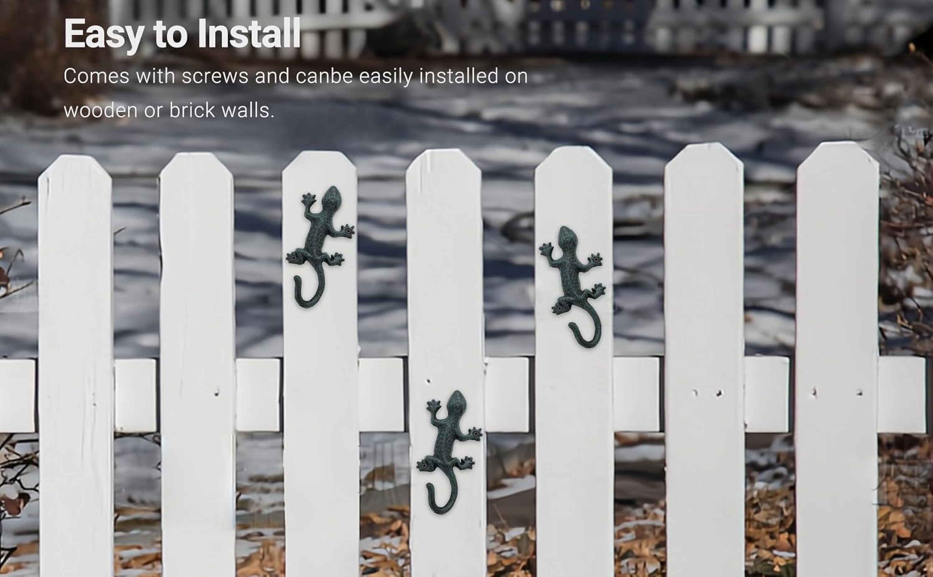 PYYAN-Fun Cast Iron Outdoor Towel Hooks Hooks, Cool Gecko Pool Towel ...