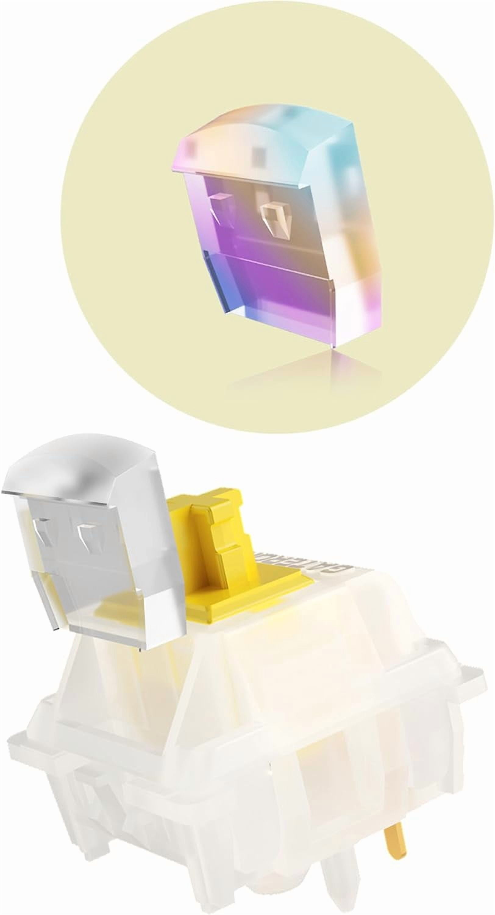 PYYAN-GATERON Milky Yellow Pro V3 Keyboard Switches, Pre-lubed Linear 5 ...