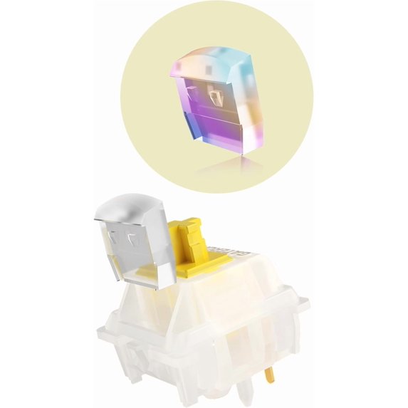 PYYAN-GATERON Milky Yellow Pro V3 Keyboard Switches, Pre-lubed Linear 5 ...