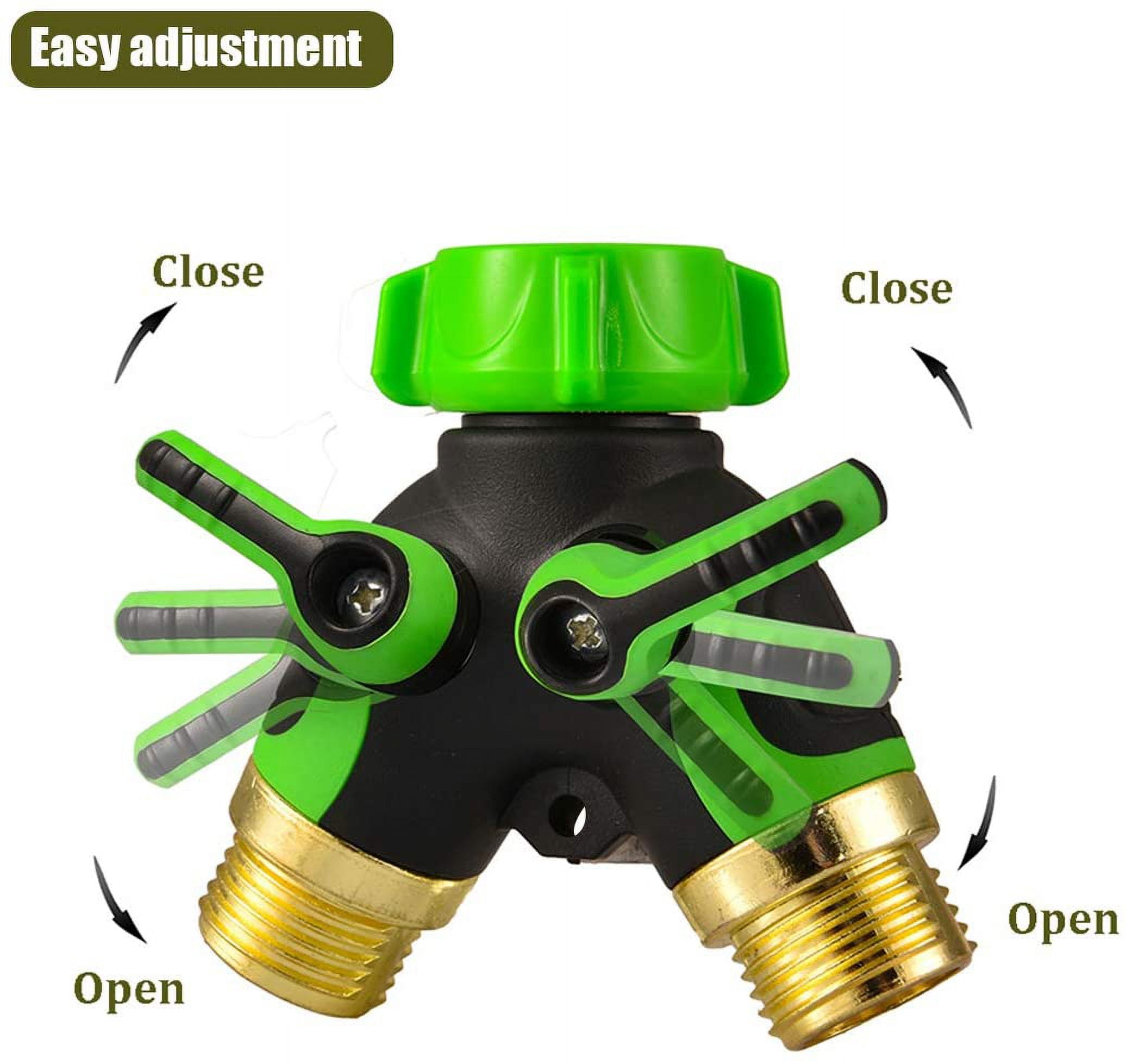 PYYAN-Garden 2 Way Hose Splitter Y Connector with Comfortable Rubber ...