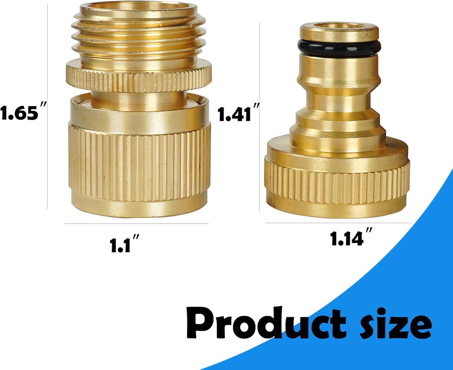 PYYAN-Garden Hose Quick Connect, 6 Set Solid Brass 3/4 Inch GHT Thread ...