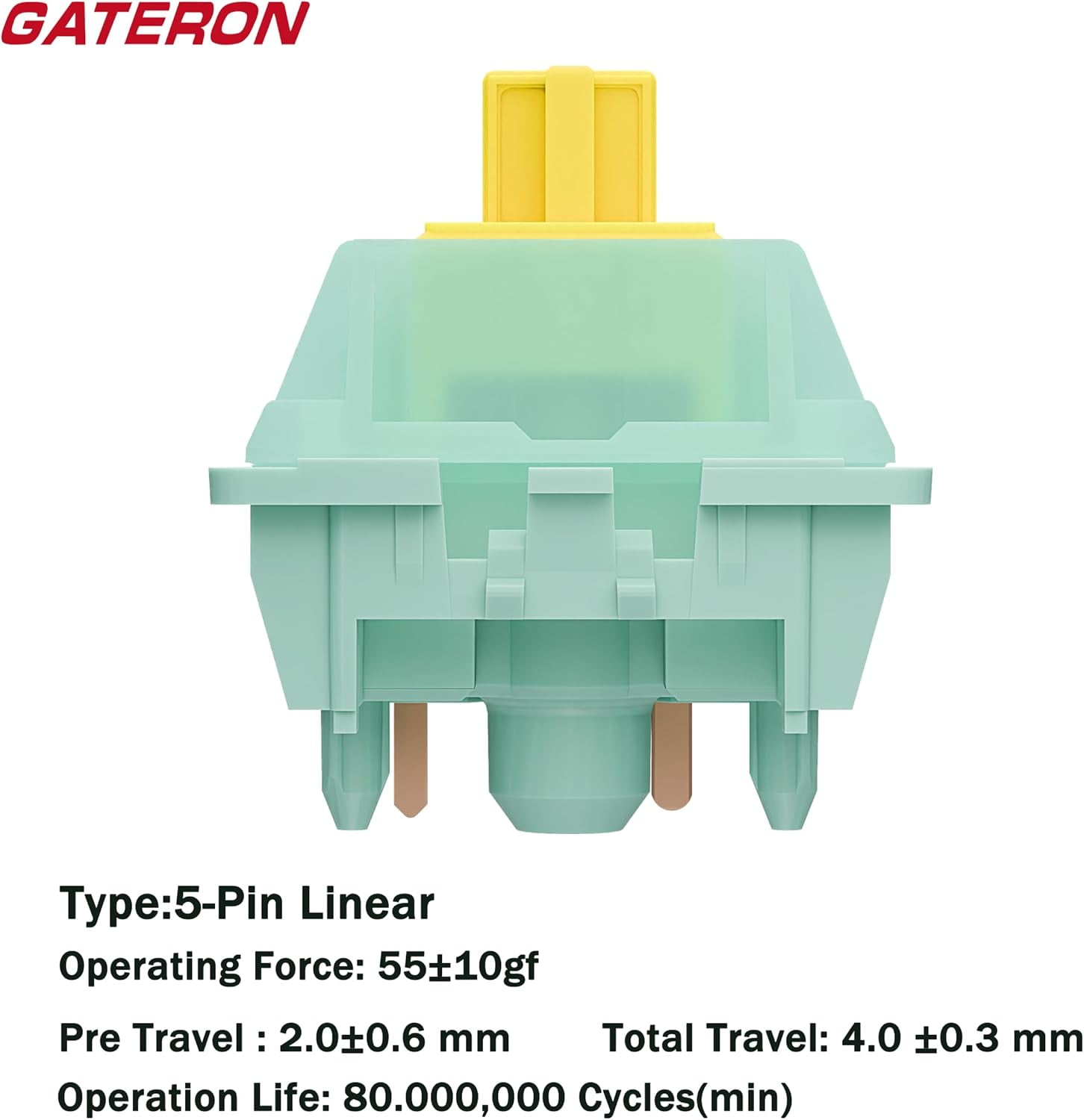PYYAN-Gateron Goldenrod Yellow Pro Switches for MX Mechanical Keyboard ...