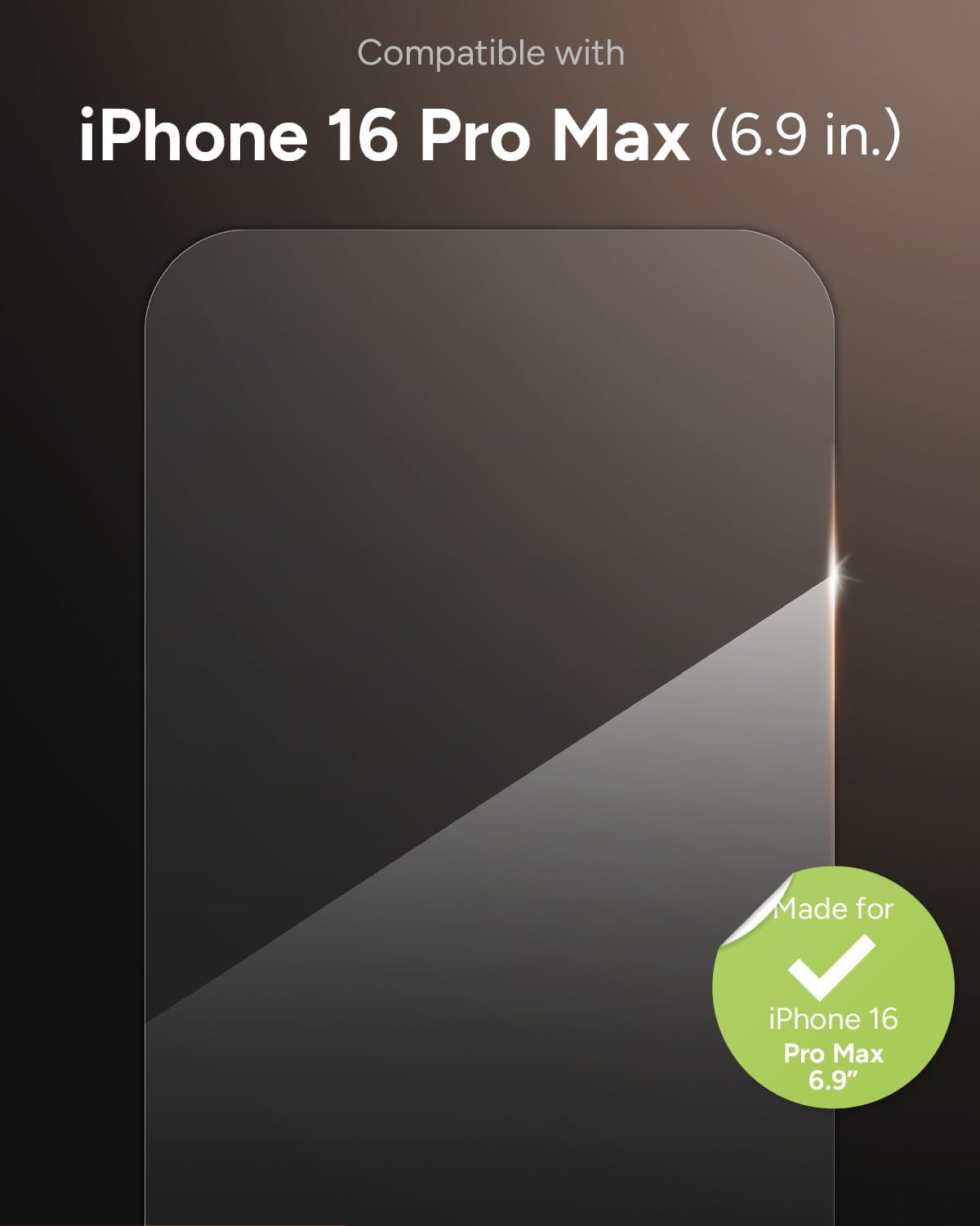 PYYAN-Glass+ Screen Protector for iPhone 16 Pro Max \u2013 3X Stronger Tempered Glass with ...