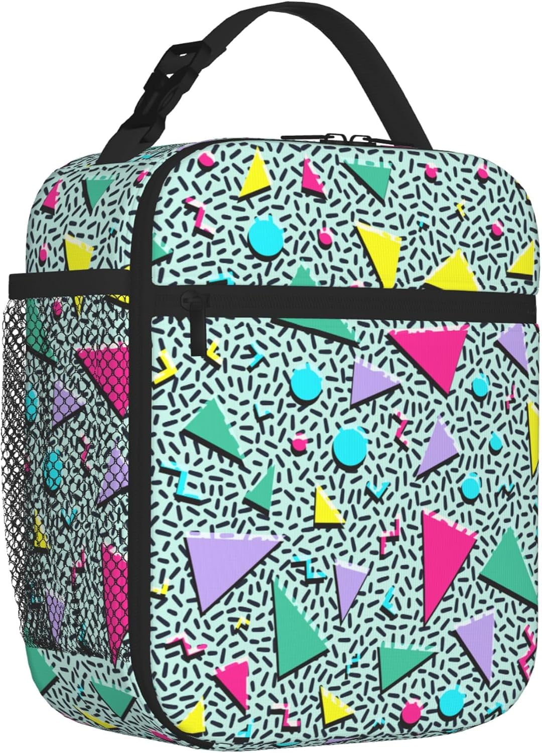 PYYAN-Green 80s 90s Neon Retro Insulated Lunch Bag for Women & Men ...