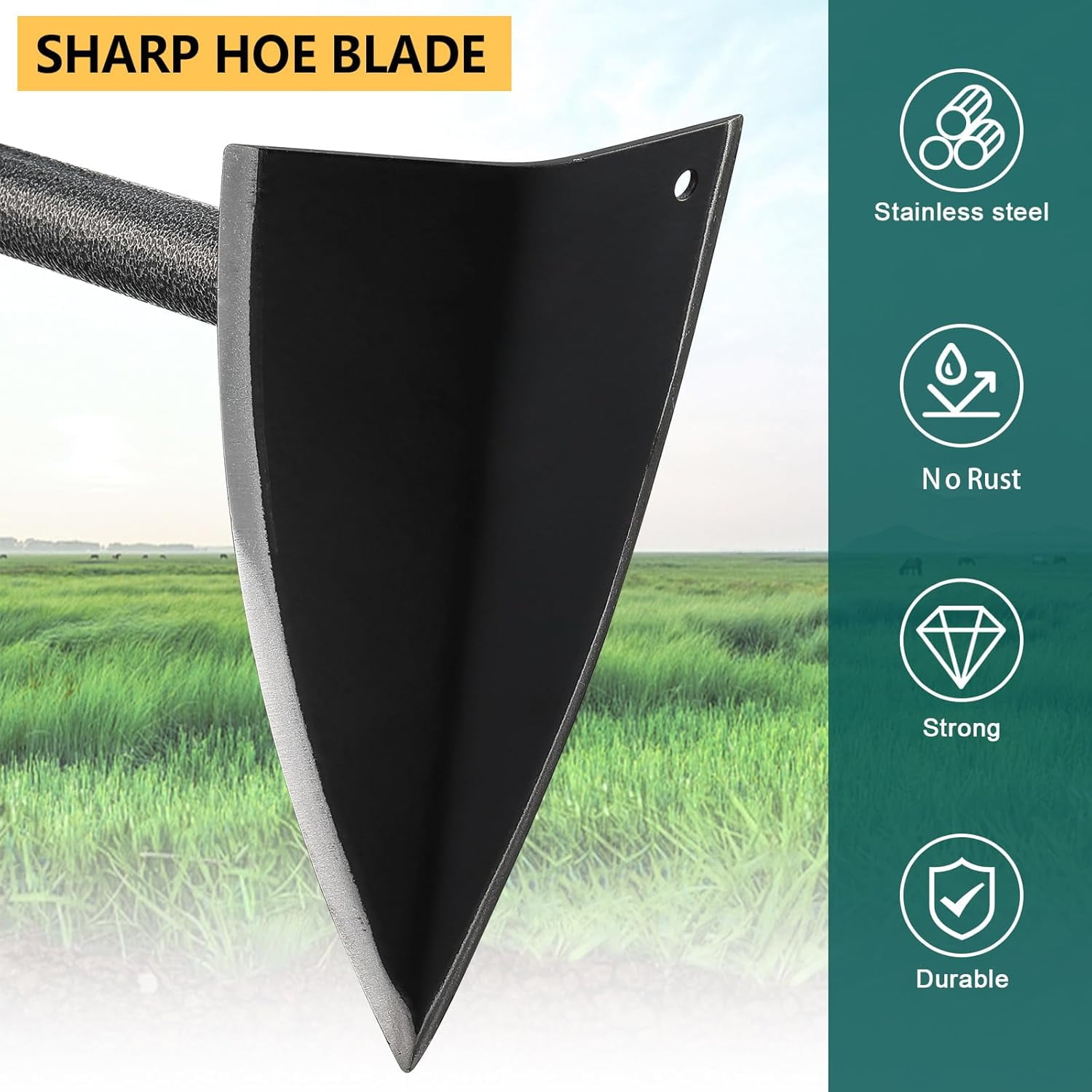 PYYAN-Hoe Garden Tool, Triangle Hoe Gardening Weeding Tool, 72" Long ...