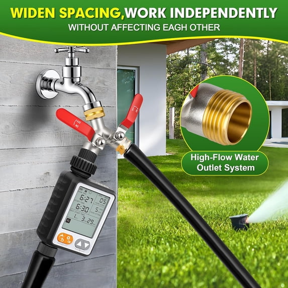 PYYAN-Hose Splitter 2 Way, High Flow Garden Hose Splitter, 3/4\u201d ...