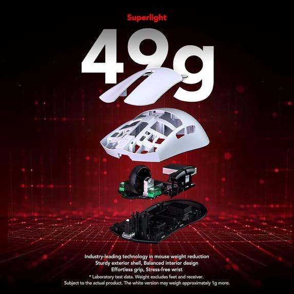 PYYAN-Jupiter SE Wireless Gaming Mouse, 26000 DPI Optical Sensor ...