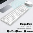 PYYAN-K786 Wireless Keyboard and Mouse Combo, 2.4GHz Lag-Free Wireless ...