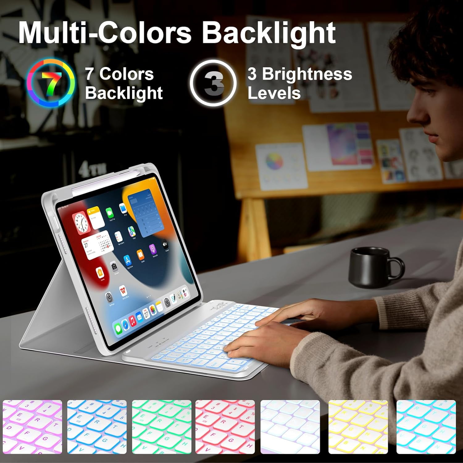 PYYAN-Keyboard Case for New iPad A16 11th Generation 2025 11in & iPad ...