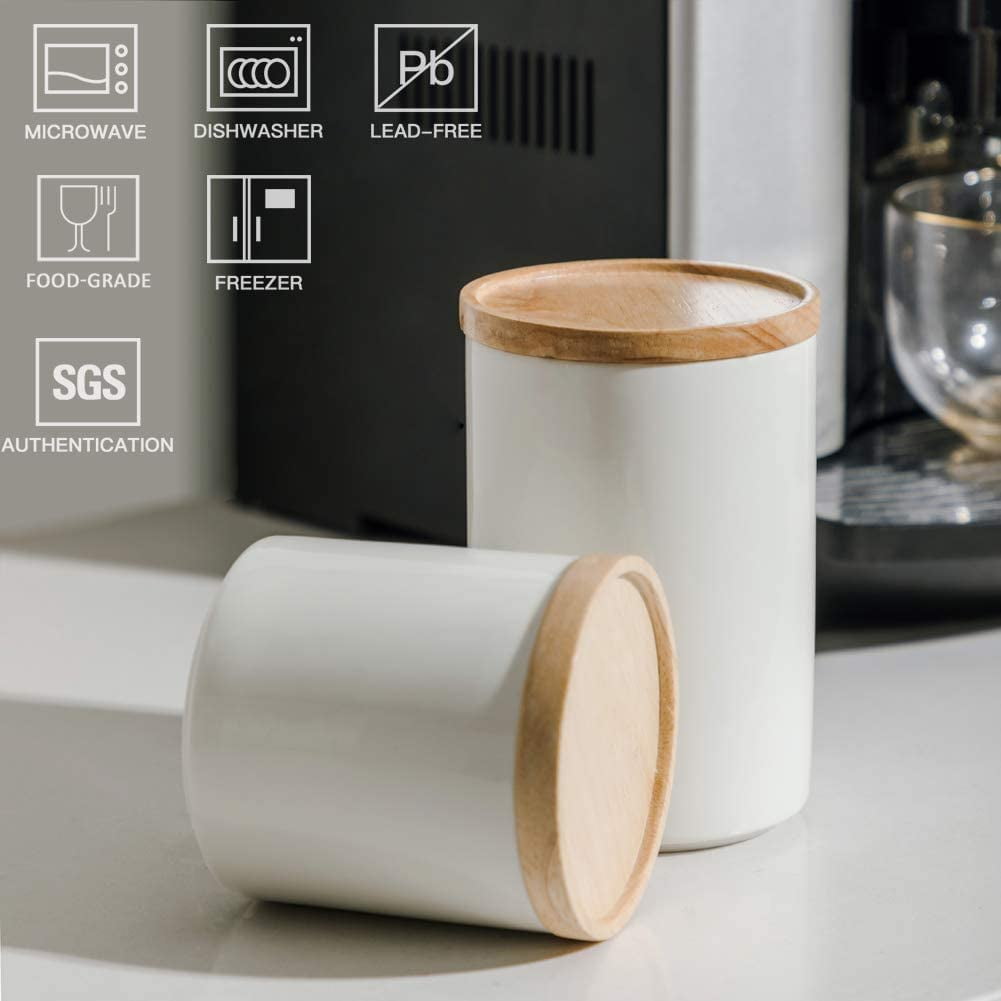 PYYAN-Kitchen Canisters Ceramic Food Storage Jar, Stackable Containers ...