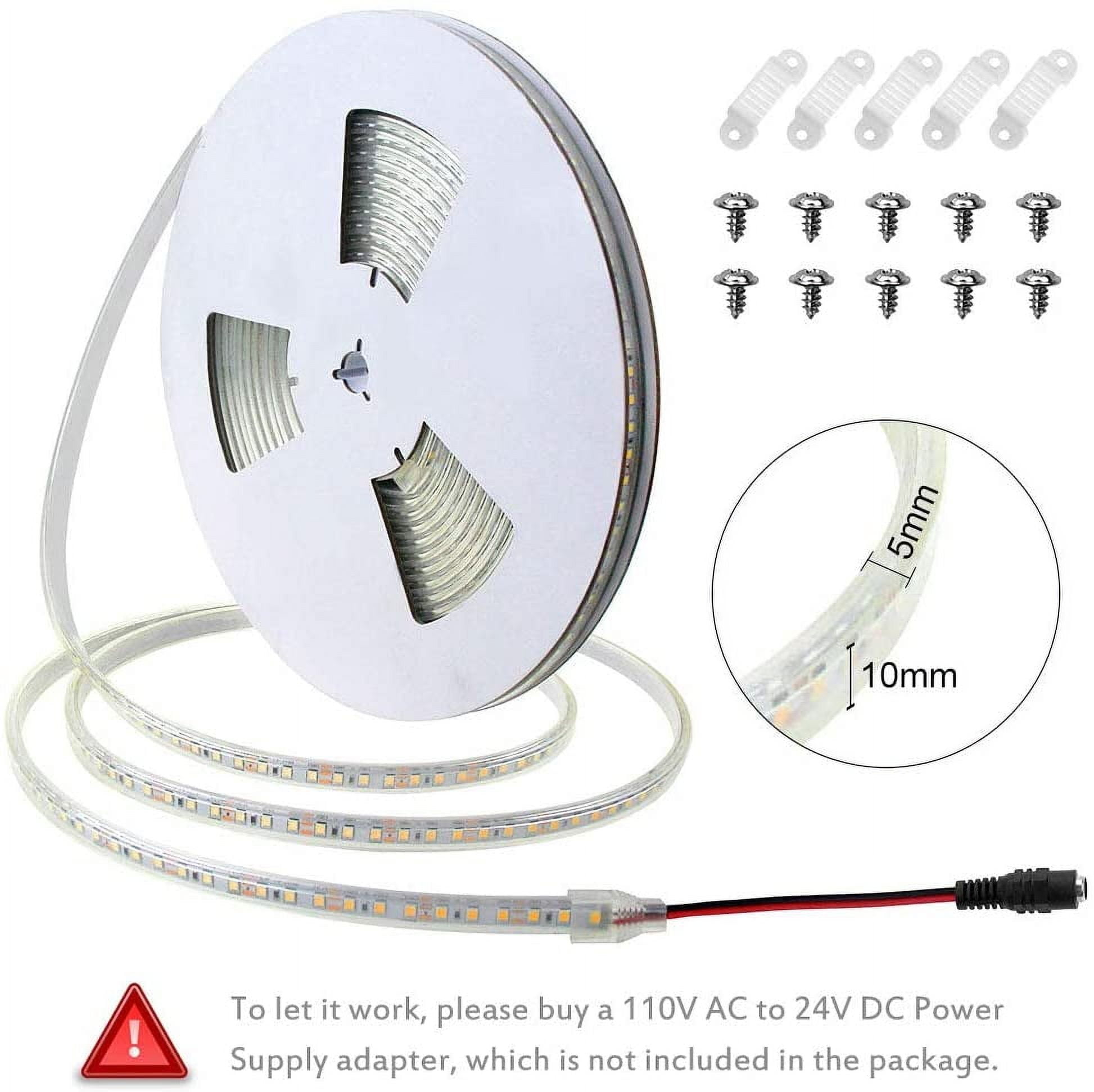 PYYAN-LED Strip Lights Warm White Waterproof 32.8ft 1200 LEDs 2835 SMD ...