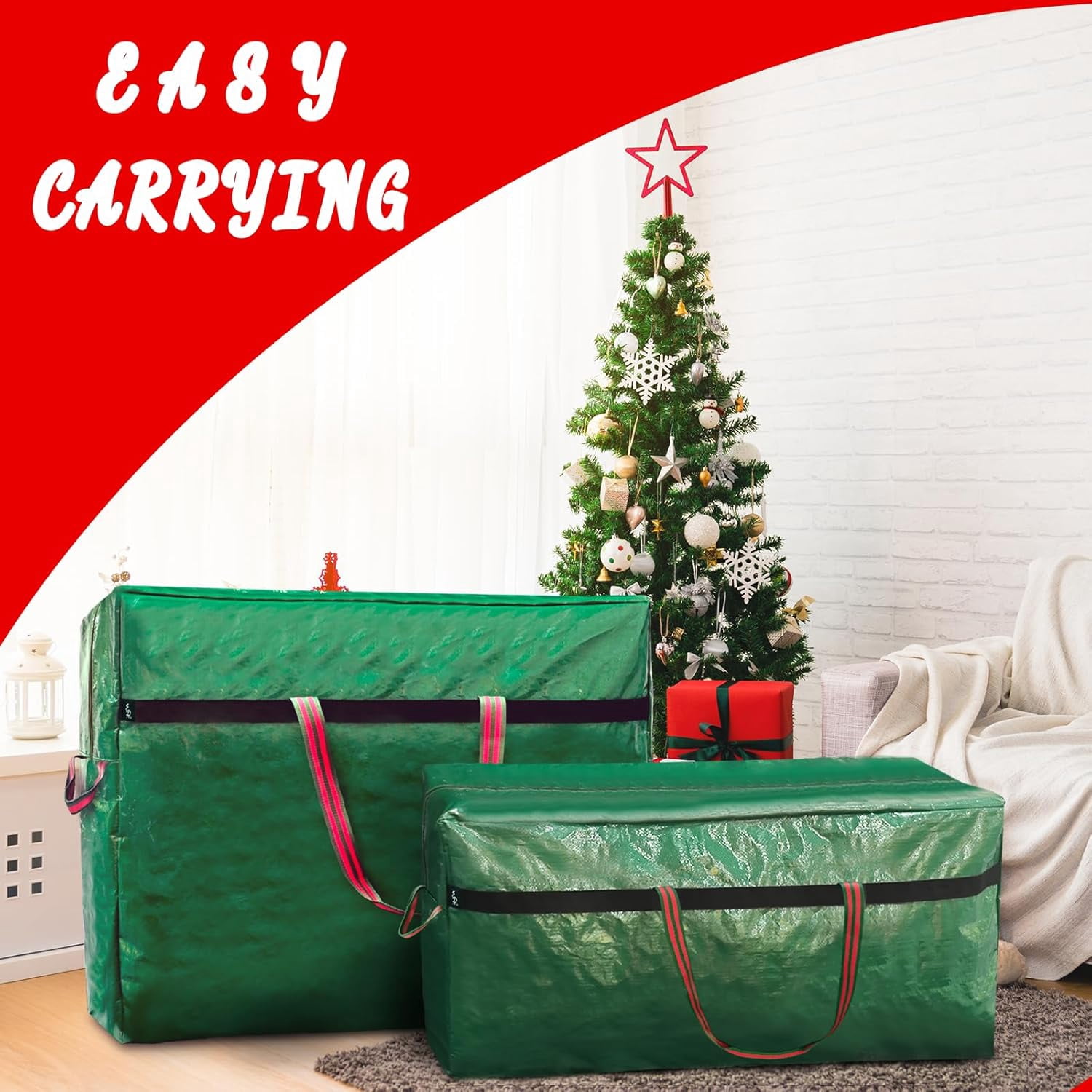 PYYAN-Large Christmas Tree Storage Bag for 9 Foot Tree Big Christmas ...