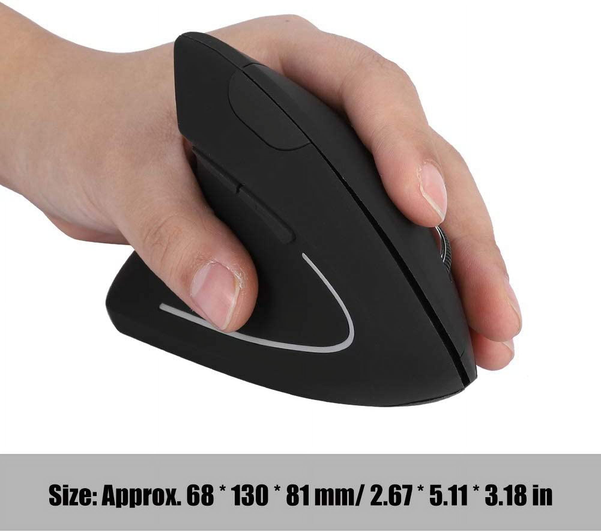 PYYAN-Left Handed Mouse, Wireless 2.4 GHz USB Left Hand Ergonomic ...