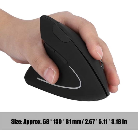 PYYAN-Left Handed Mouse, Wireless 2.4 GHz USB Left Hand Ergonomic ...