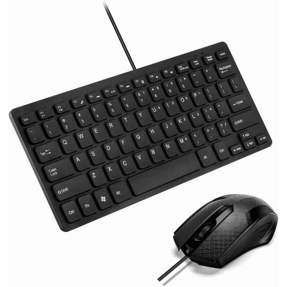PYYAN-MCSaite Wired Mini Keyboard and Mouse Combo - with Keyboard Cover ...