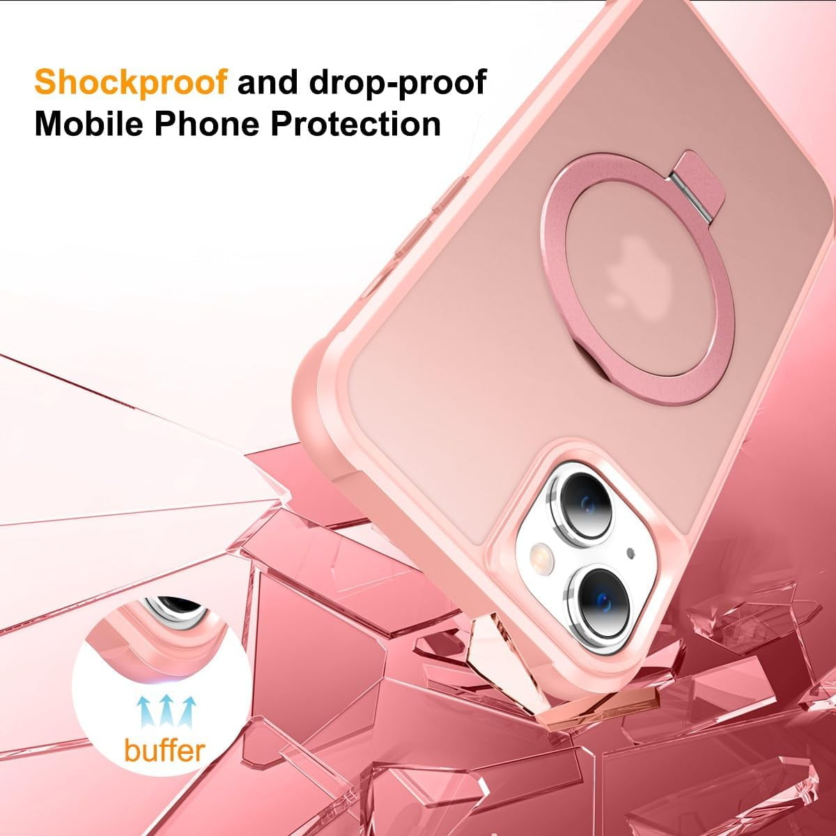 PYYAN-Magnetic Compatible with iPhone 15 Case with Stand [Military ...