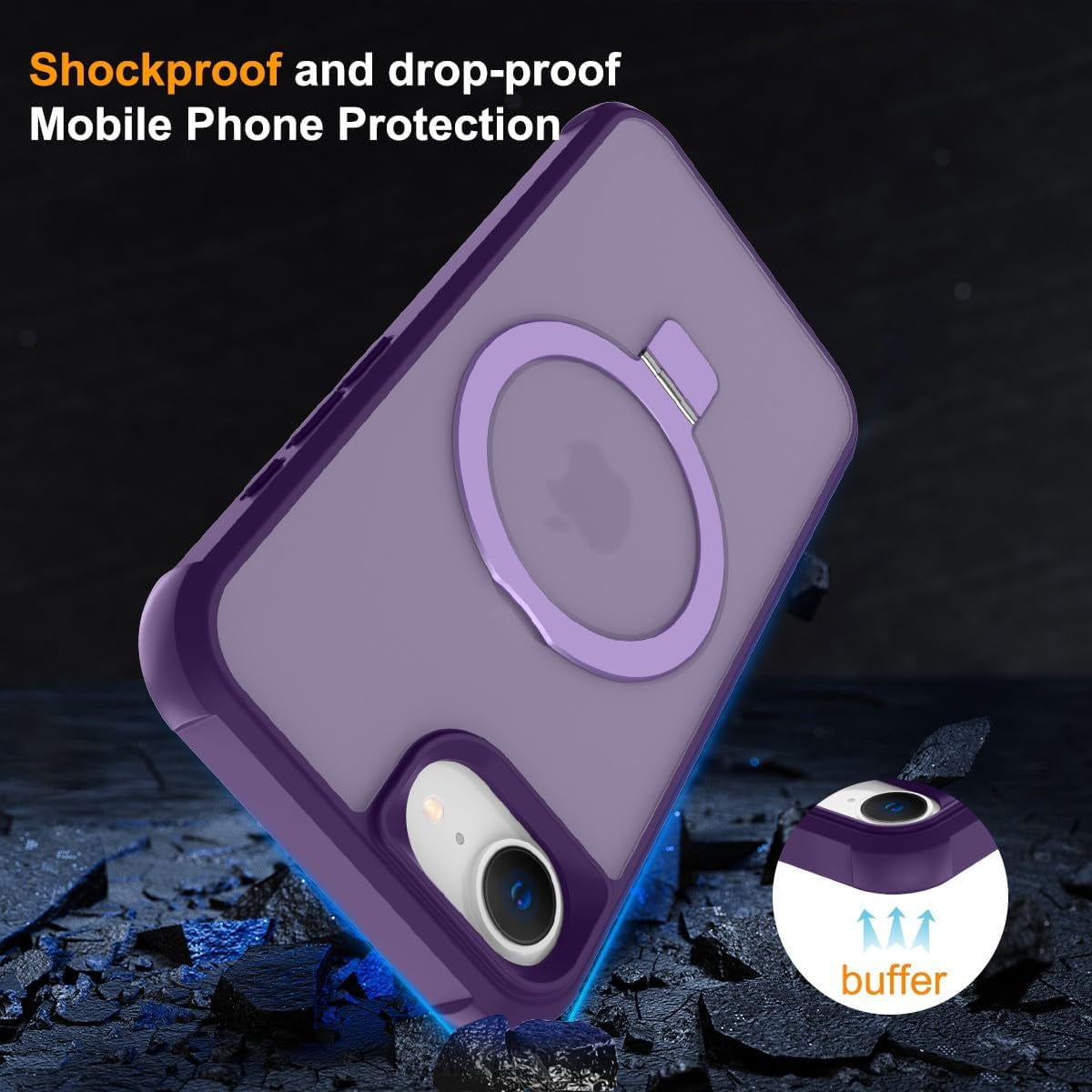 PYYAN-Magnetic Compatible with iPhone 16E Case 2025 with Stand ...