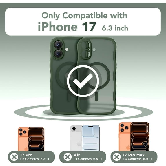 PYYAN-Magnetic for iPhone 17 Case for Women Girls, Upgraded [Full ...