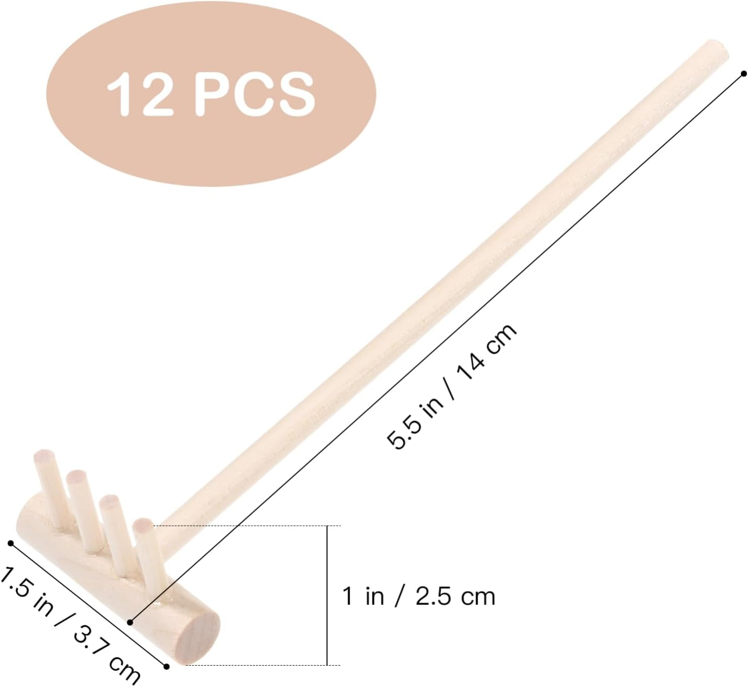 PYYAN-Mini Rake for Zen Garden Small Desktop Sand Rake Tool Four Tine ...