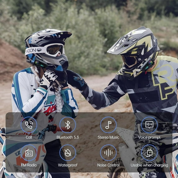 PYYAN-Motorcycle Bluetooth Headset Speaker Skiing Earphone Waterproof ...