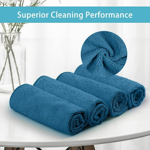 PYYAN-Navy Blue Microfiber Cleaning Cloth, 50 Pack Cleaning Towels for ...