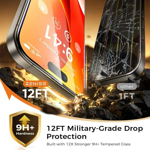 PYYAN-NeverBreak 9H+ Hardness for iPhone 15 Pro Max Screen Protector ...