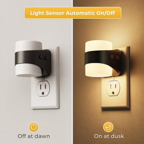 PYYAN-Night Lights Plug into Wall with 3CCT Adjustable (3000K/4000K ...