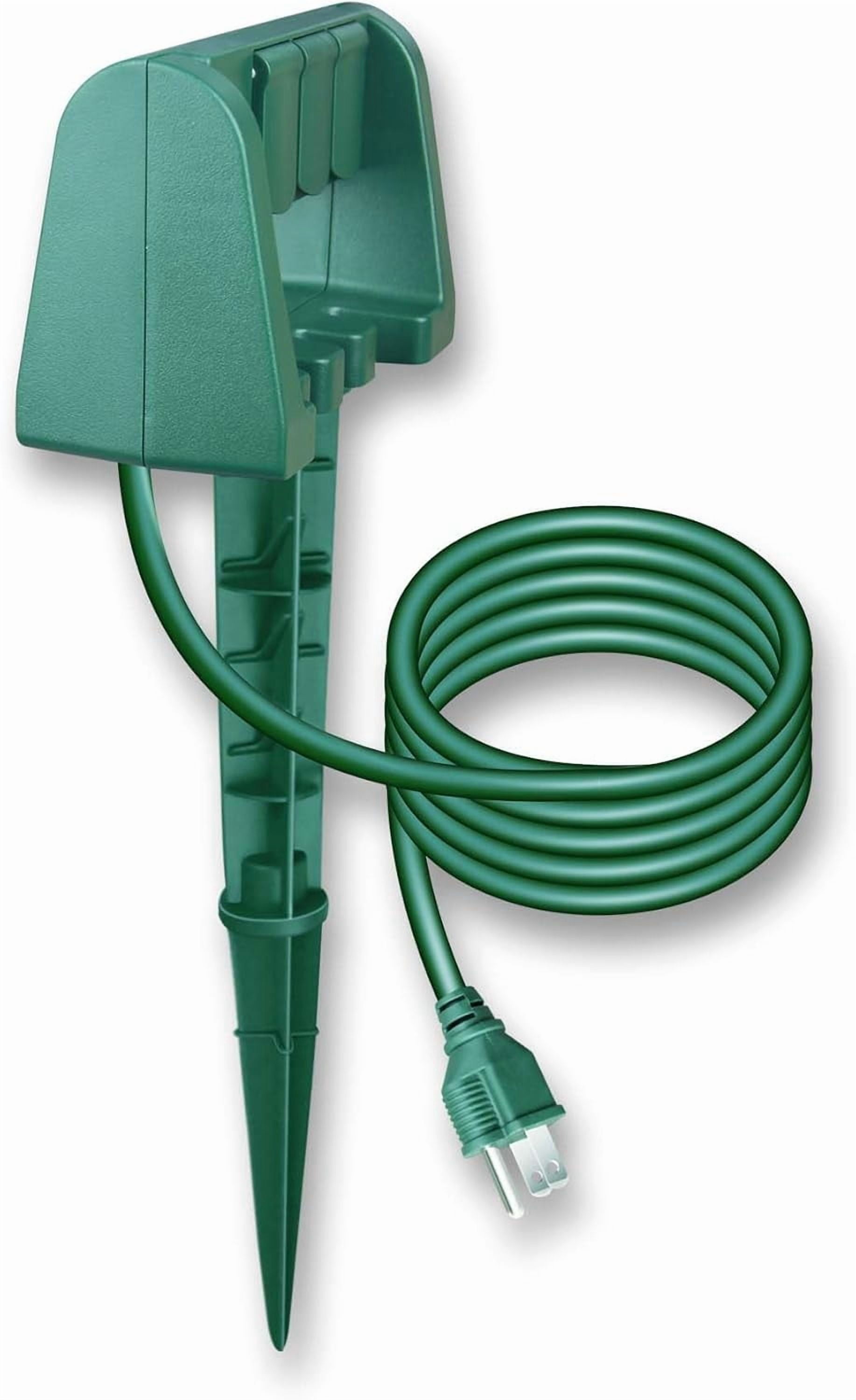 PYYAN-Outdoor Power Stake, 3 Grounded Outlets with 90º Rotating ...