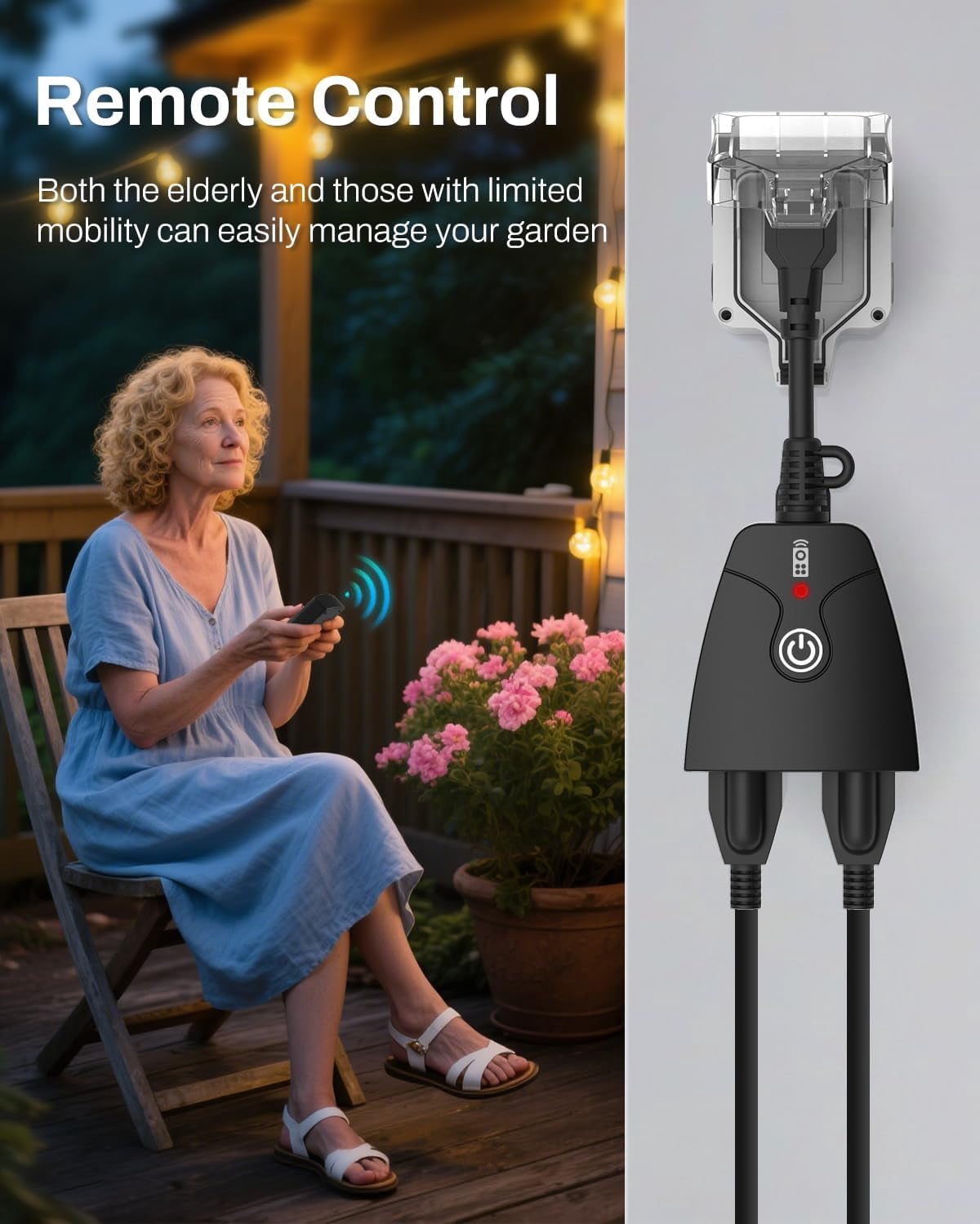 PYYAN-Outdoor Wireless Remote Control Outlet Plug,Weatherproof Heavy ...