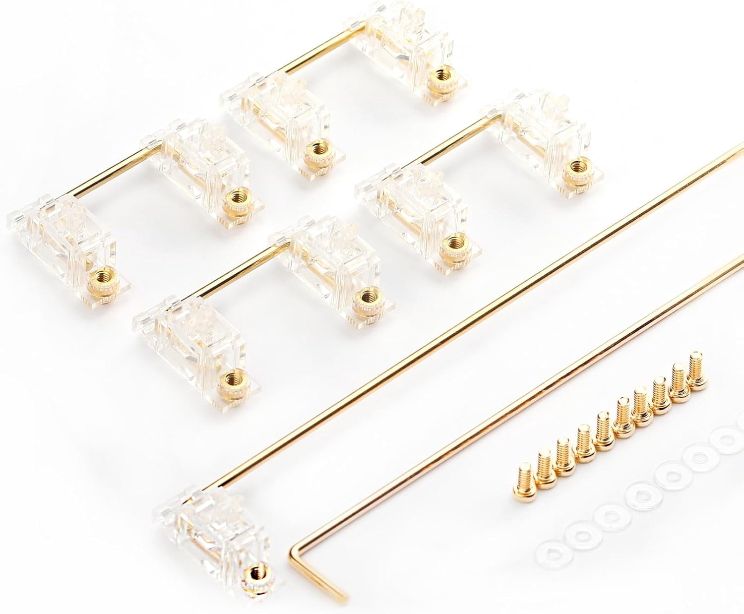 PYYAN-PCB Mount Screw in Stabilizers Gold Plated Wires 2u 6.25u 7u ...