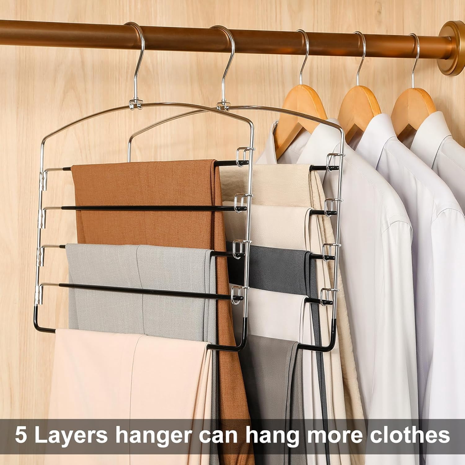 PYYAN-Pant Hangers Space Saving 3 Pack Yoga Pants Leggings Hangers for ...