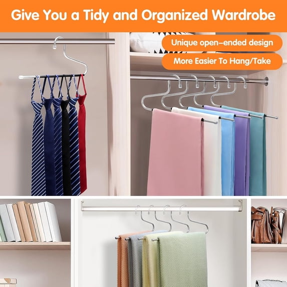 PYYAN-Pants Hangers Space Saving with Open-Ended,Closet Organizers and ...