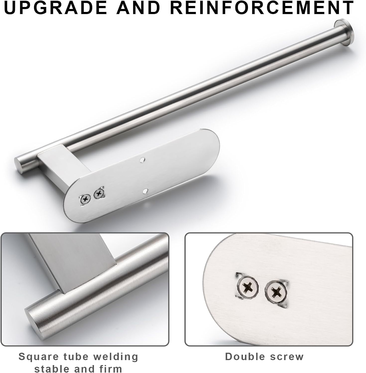 PYYAN-Paper Towel Holder, Upgrade SUS304 Stainless Steel Paper Towel ...