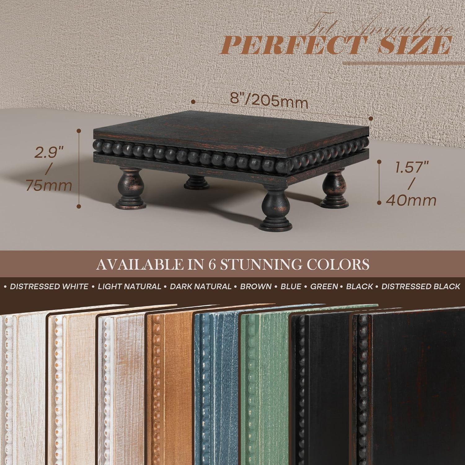 PYYAN-Pine Wood Display Riser \u2013 Boho Pedestal Stand for Home Decor ...